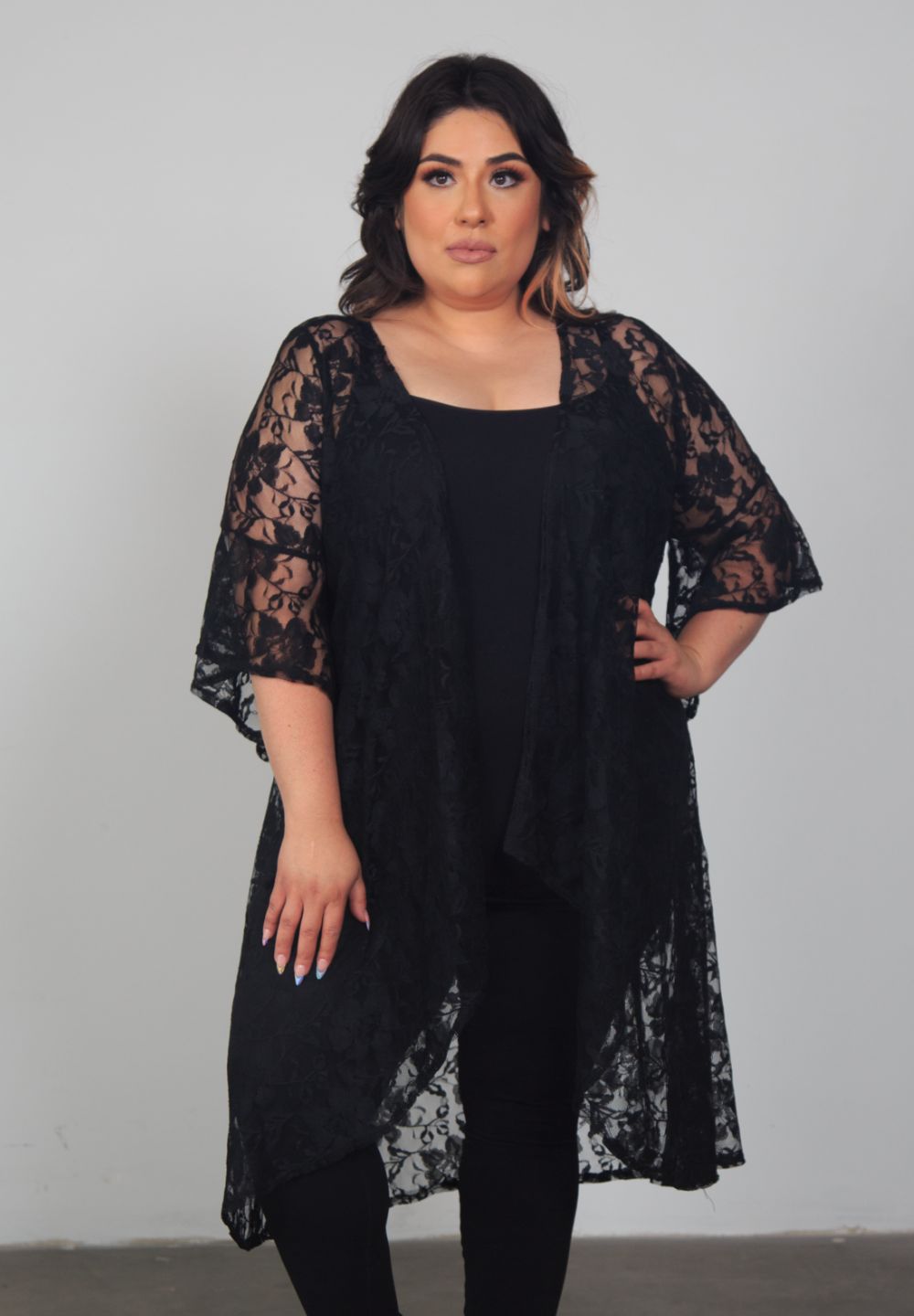 Stylish and Trendy Plus Size Tops | Lacey Cardigan | SWAK Designs