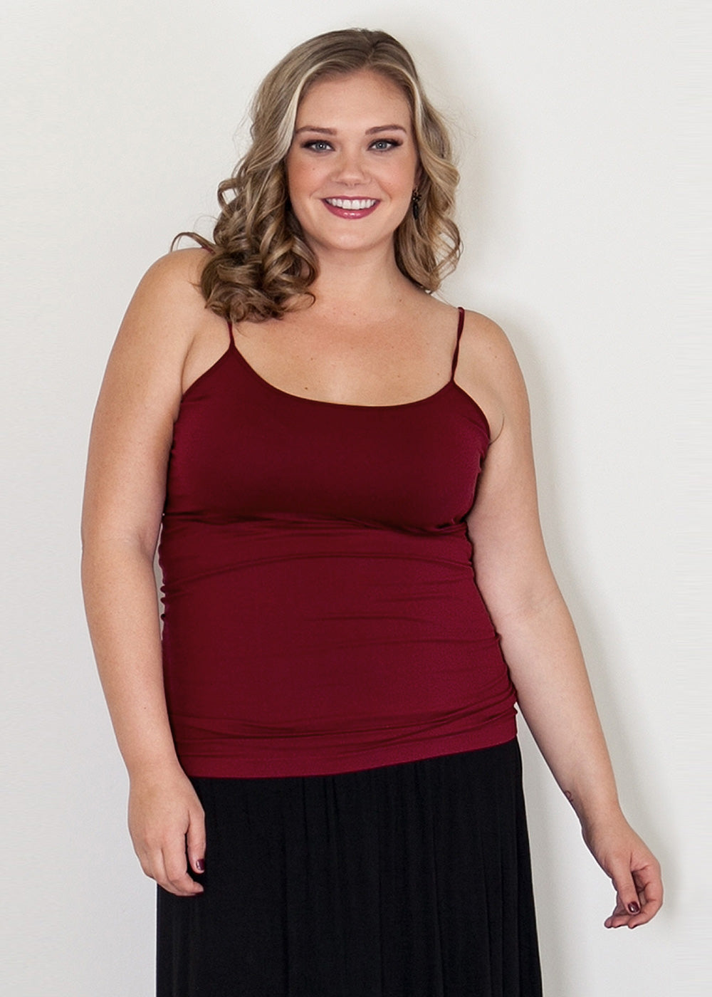 Stylish and Trendy Plus Size Tops | Perfect Cami in White | SWAK Designs